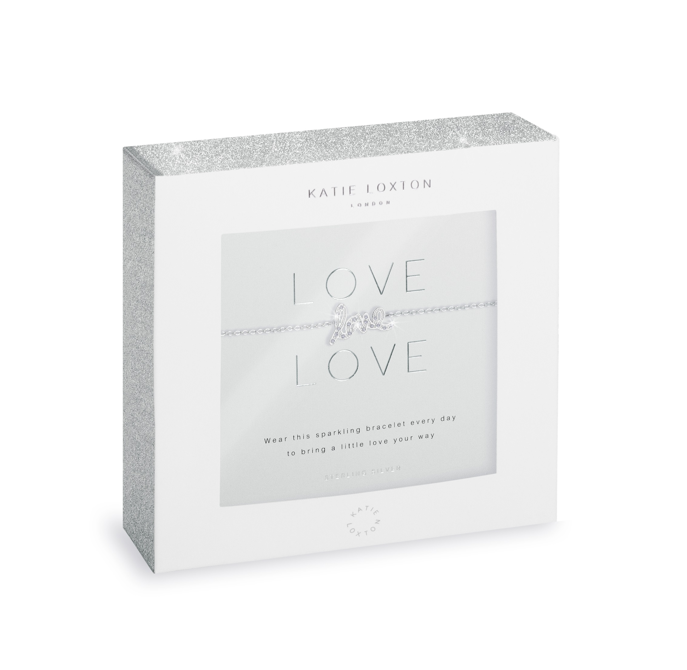 Katie Loxton Sterling Silver "Love" Pave Bracelet | Limetree Lifestyle